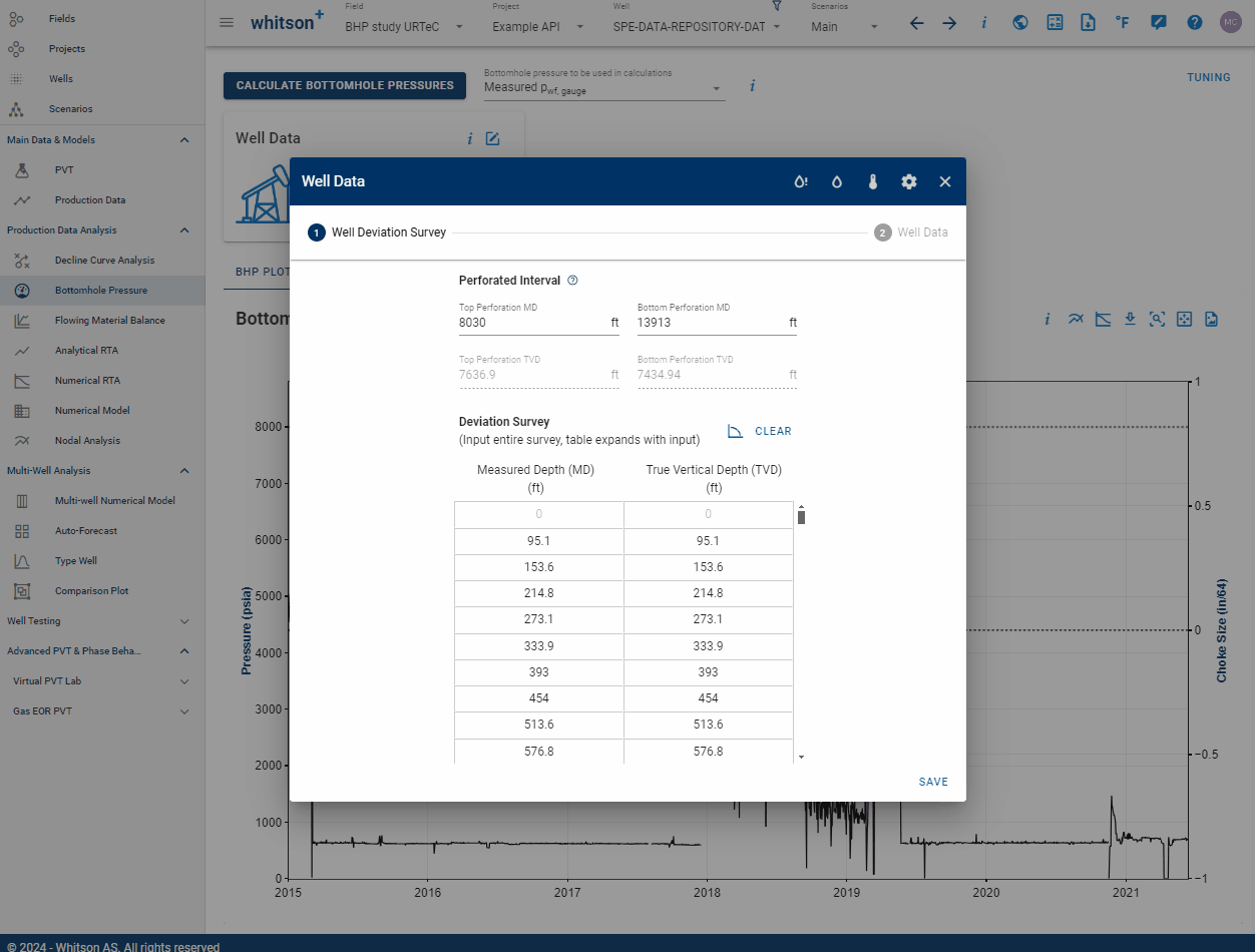 Example - BHP Workflow - whitson⁺ - User Manual