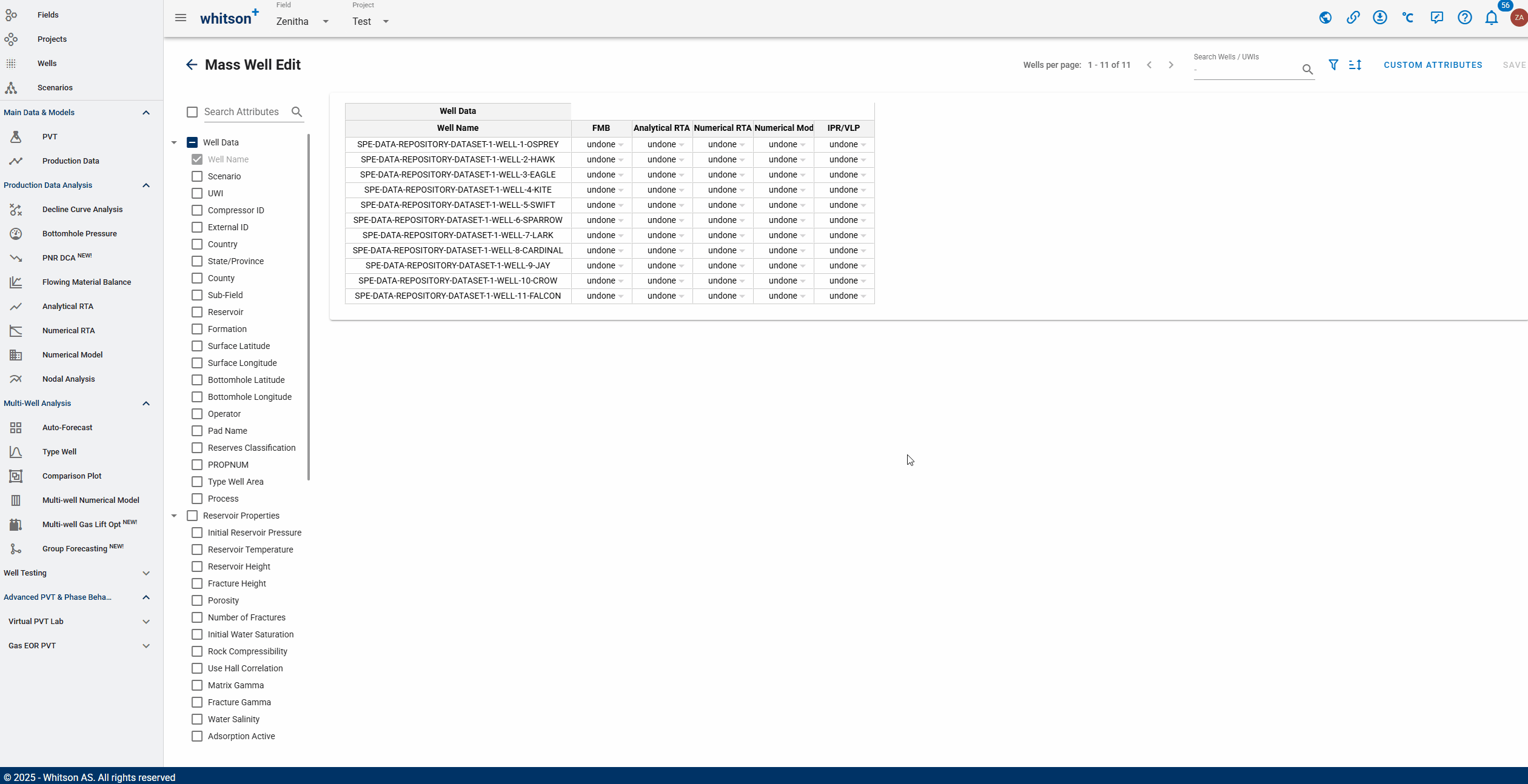 Mass upload examples - whitson⁺ - User Manual