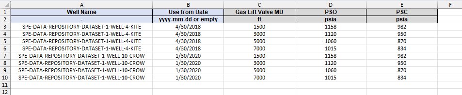 Mass upload examples - whitson⁺ - User Manual