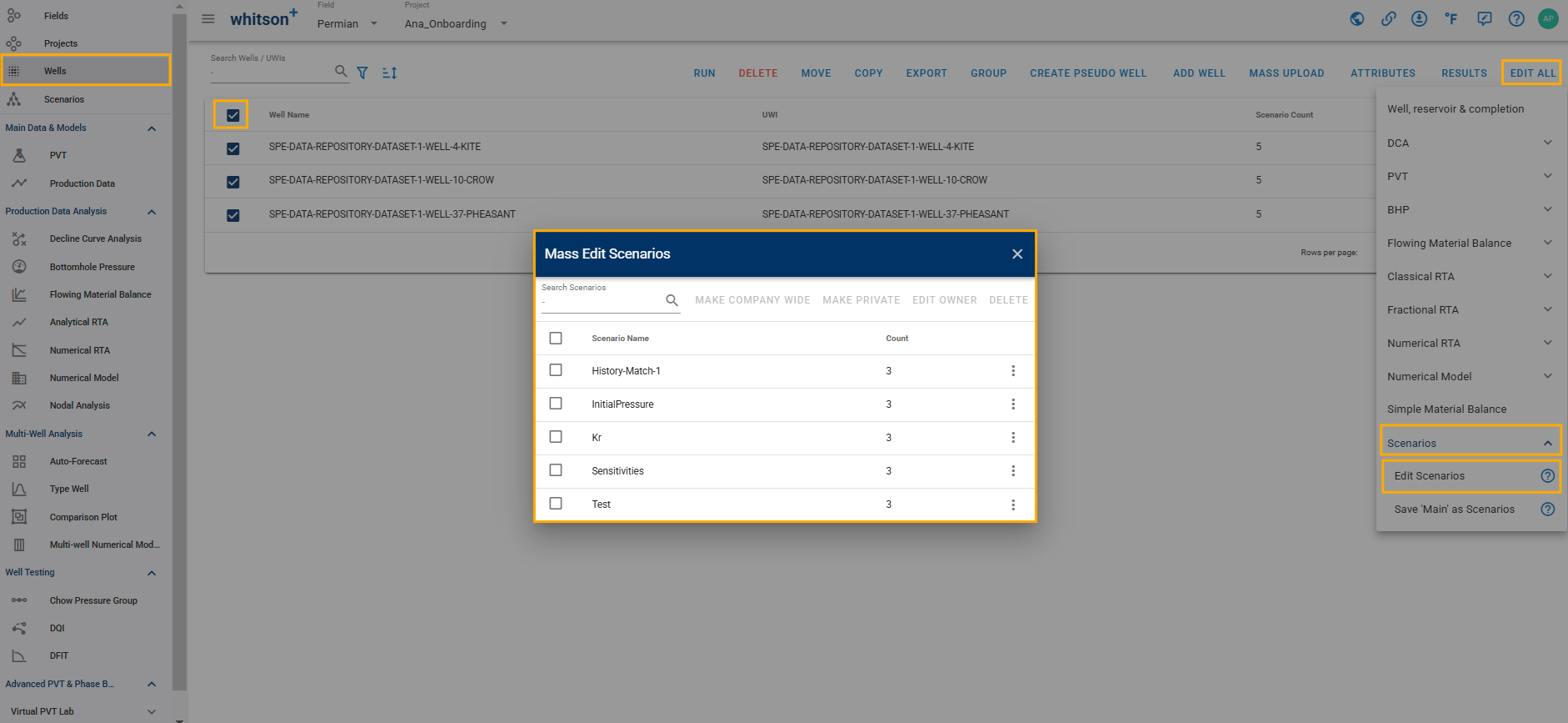Primary Functions - whitson⁺ - User Manual