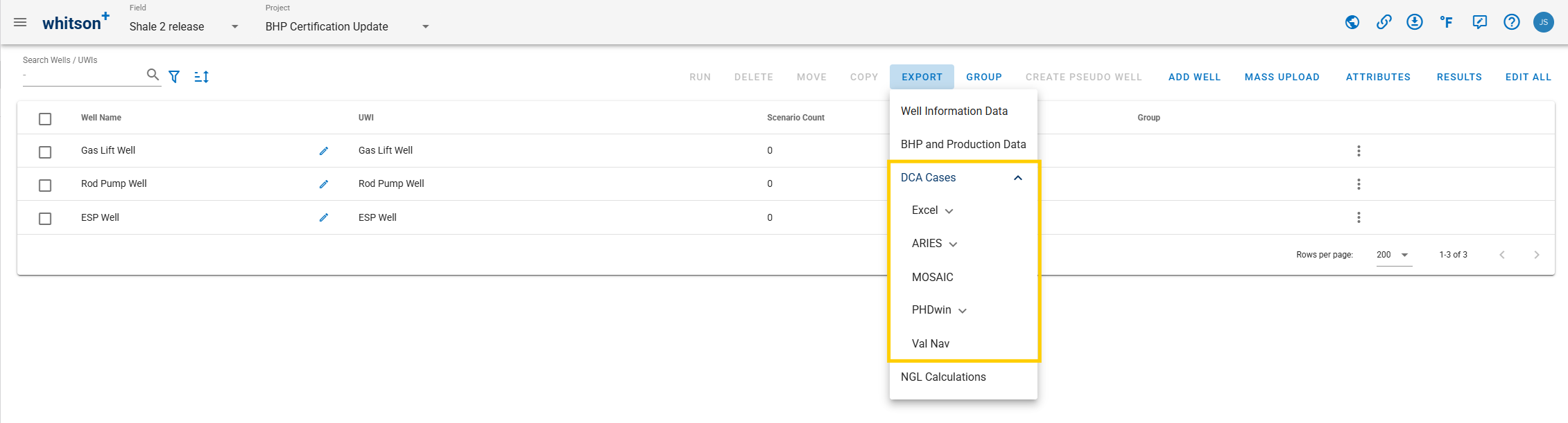 Results & Export - whitson⁺ - User Manual
