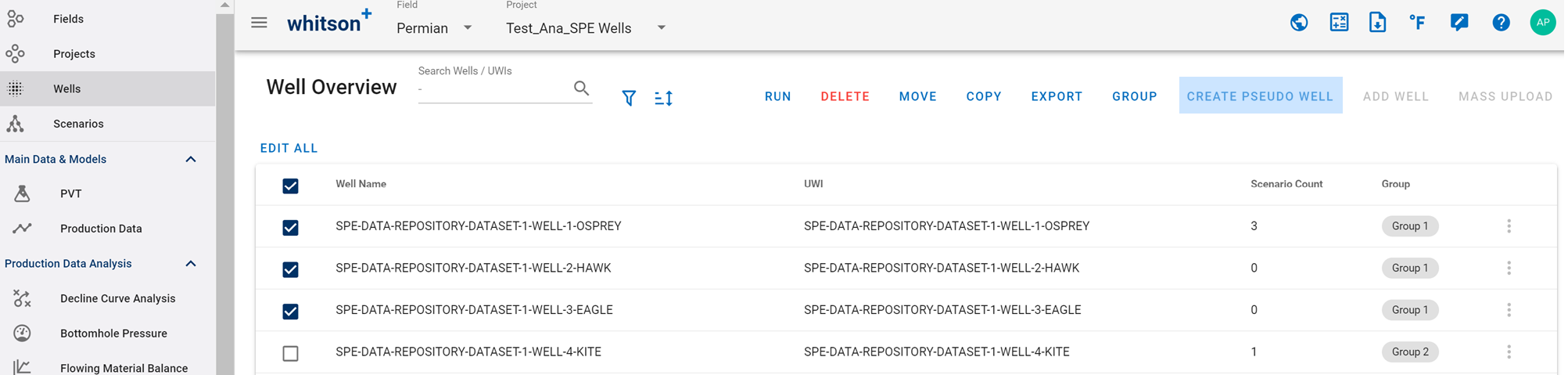 Primary Functions - whitson⁺ - User Manual