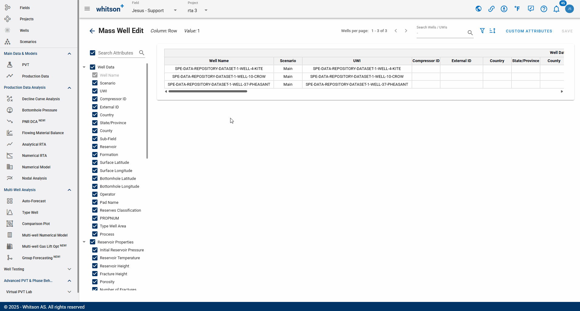 Primary Functions - whitson⁺ - User Manual